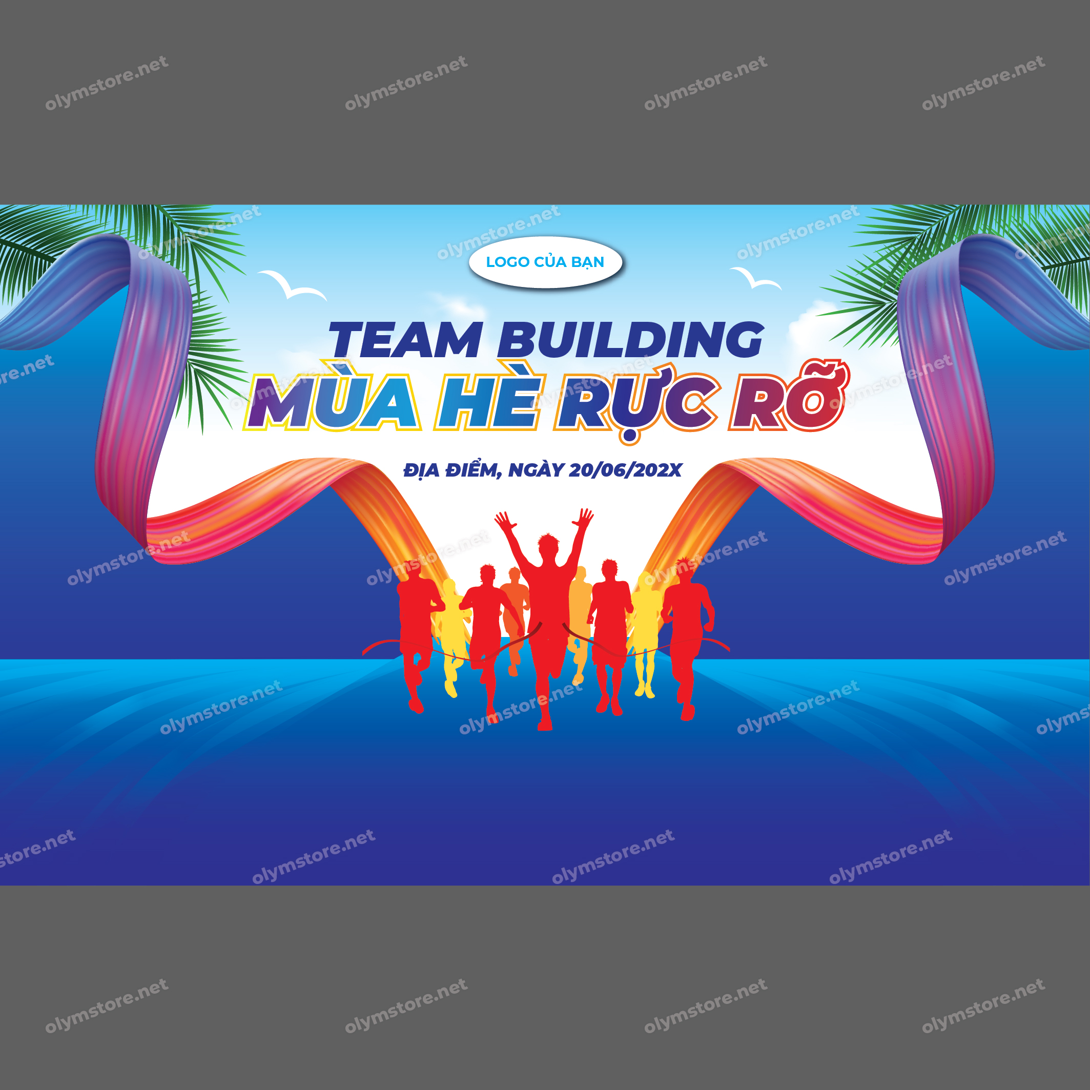 Backdrop team building mùa hè rực rỡ
